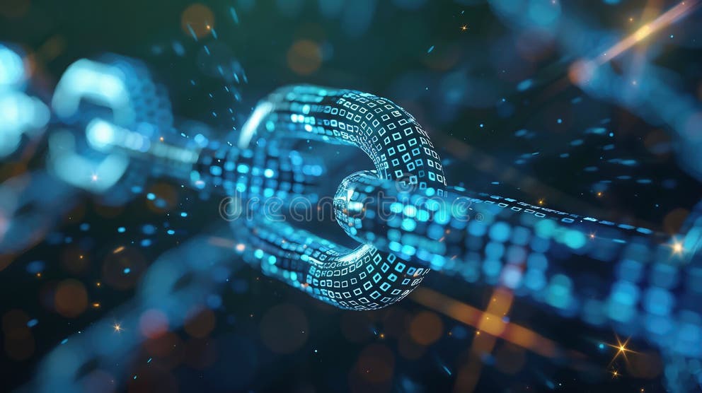 Block Chain Concept - Digital Code Chain. Stock Photo - Image of ...