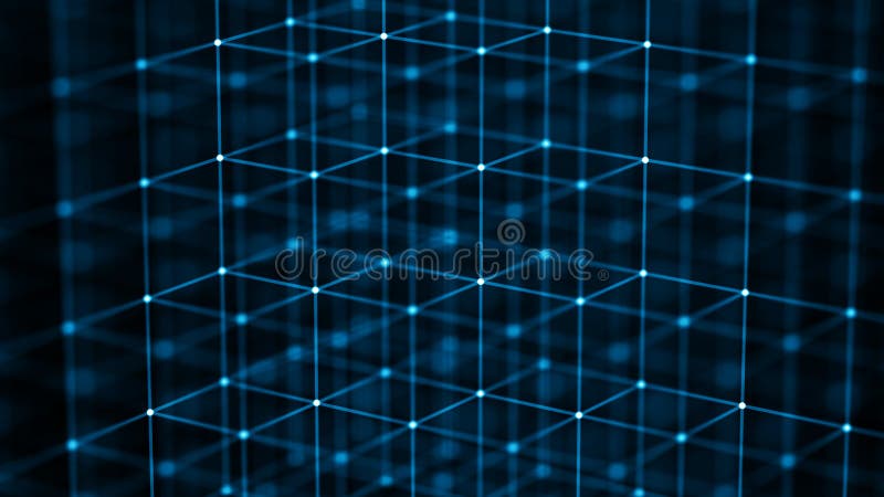 Block Chain Concept. Network Connection. 3D Rendering. Big Data ...