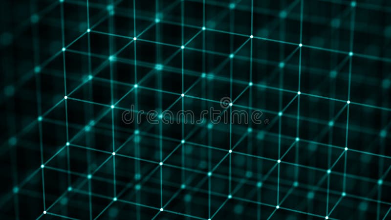 Block Chain Concept. Network Connection. 3D Rendering. Big Data ...
