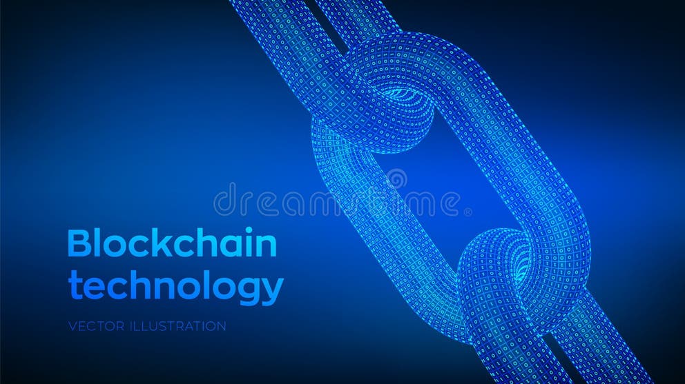 Block Chain. Crypto Currency. Hyperlink Chain. Blockchain Concept. 3D ...