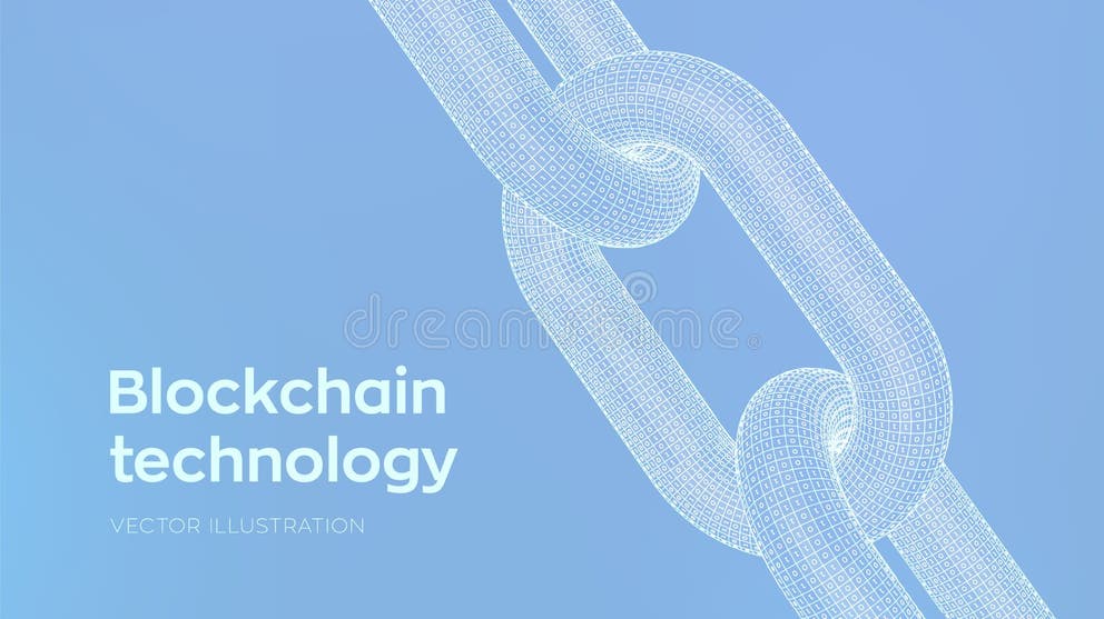 Block Chain. Crypto Currency. Hyperlink Chain. Blockchain Concept. 3D ...