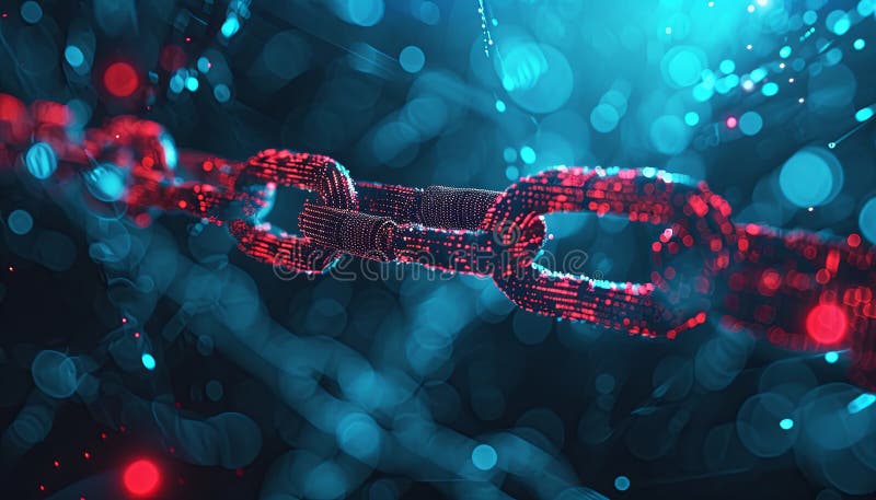 Block Chain and Cyber Security Concept. Futuristic Technology Stock ...