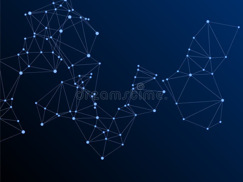 Block Chain Global Network Technology Concept. Stock Vector ...