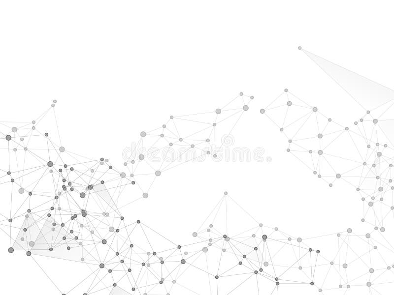 Block Global Network Connections with Points and Lines on World Map ...