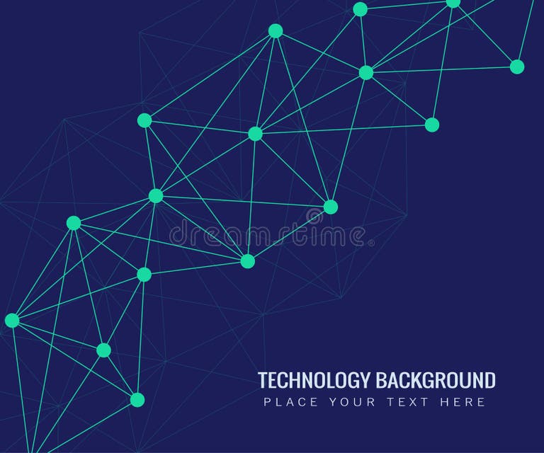 Block Chain Global Network Technology Concept. Network Nodes Plexus ...