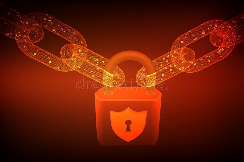 Lock. Cyber Security. Padlock with Keyhole Icon Made with Binary Code ...