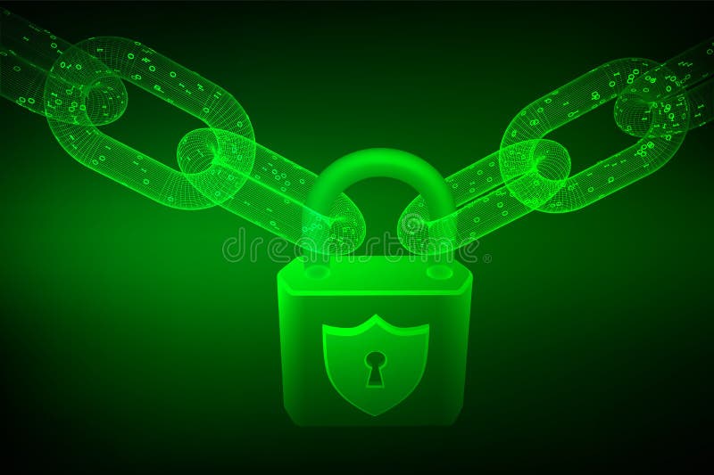 Lock. Cyber Security. Padlock with Keyhole Icon Made with Binary Code ...