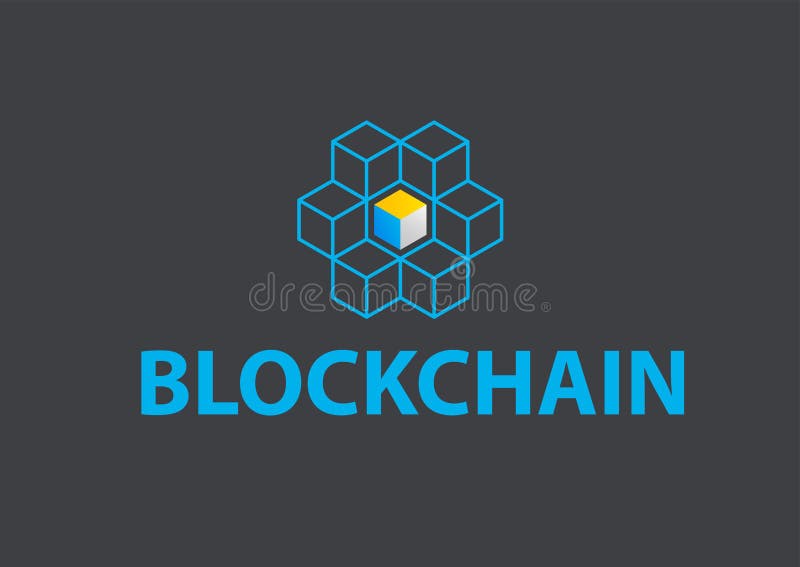 Block Chain Logo or Icon - 3d Isometric Cubes Vector Illustration Stock ...