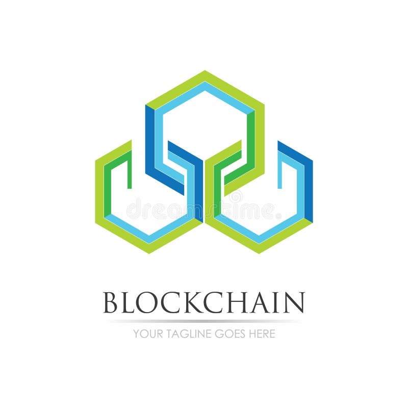 Block Chain Logo Technology Icon. Digital Vector Modern Symbol. Company ...