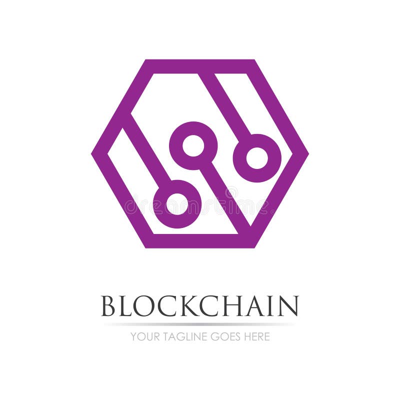 Block Chain Logo Technology Icon. Digital Vector Modern Symbol Stock ...