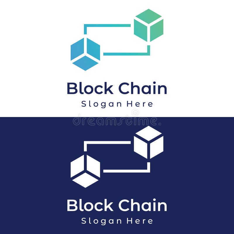 Block Chain Logo Template Design.Geometric Block Chain with Hexagons ...