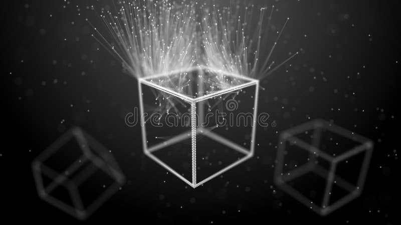 Block Chain Network Concept. Big Data. Background Made of Line, Circles ...