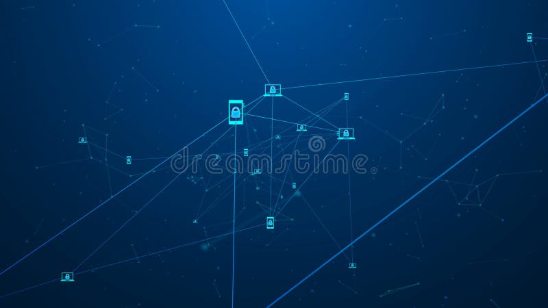 Block Chain Network Concept.Digital Blocks Security Connection with ...