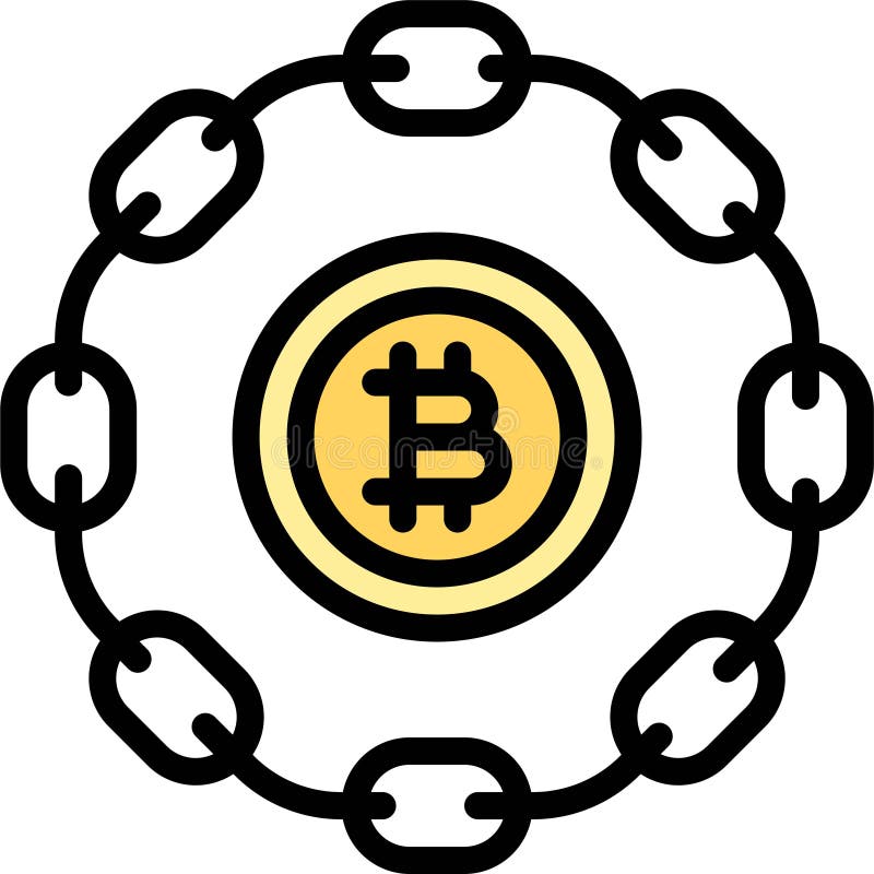 Block Chain Network Icon, Cryptocurrency Related Vector Stock Vector ...