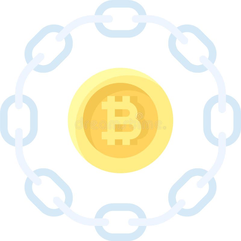 Block Chain Network Icon, Cryptocurrency Related Vector Stock Vector ...