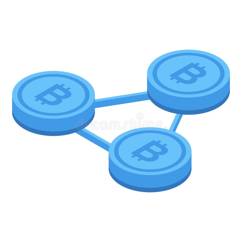 Digital Chain Icon, Outline Style Stock Vector - Illustration of black ...