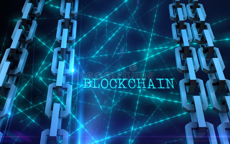 Block Chain Technology Concept for Web, Print, Banners, Design. Stock ...