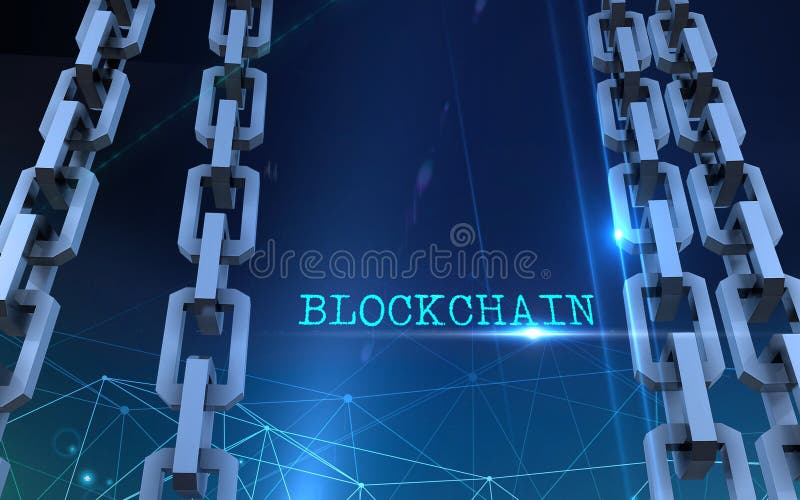 Block Chain Technology Concept for Web, Print, Banners, Design. Stock ...