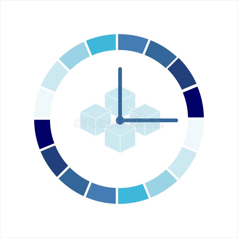 Block Chain Time Icon. Vector Design Element. Stock Vector ...