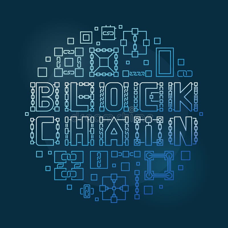 Blockchain Round Concept Blue Vector Illustration Stock Vector ... Blockchain Round Concept Blue Vector Illustration Stock Vector ...