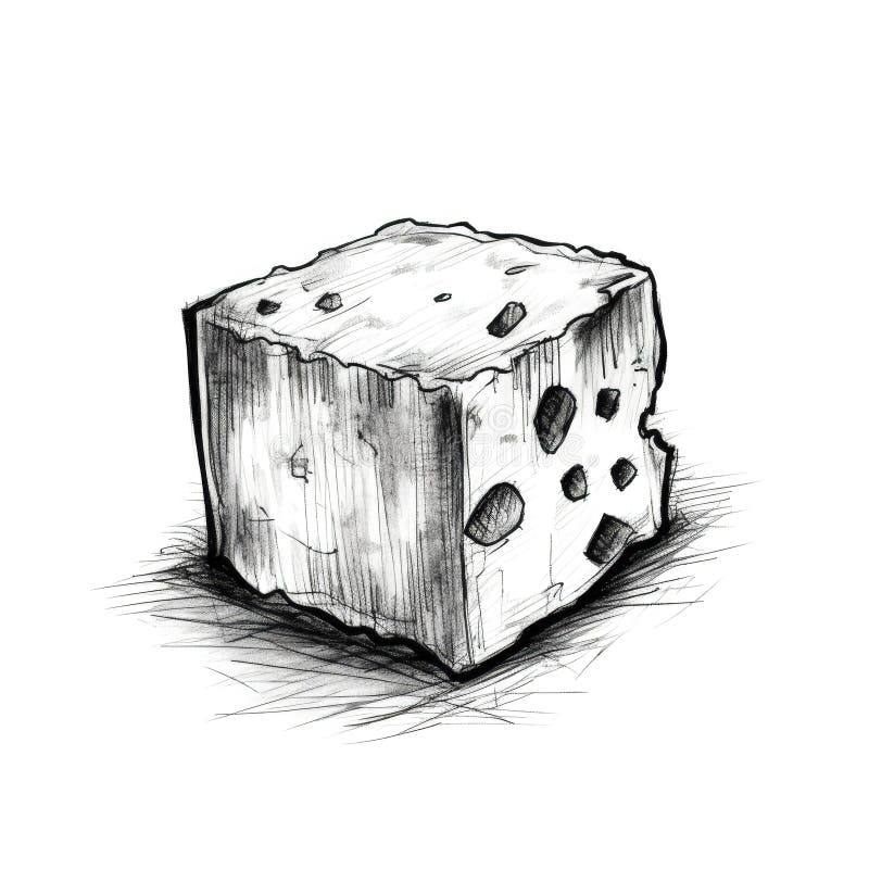 Block Cheddar Cheese Ai Generated Stock Illustration - Illustration of ...