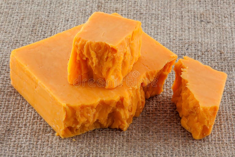 Block Hard Red Cheddar Cheese. Stock Photo - Image of snack, hunk: 52566450