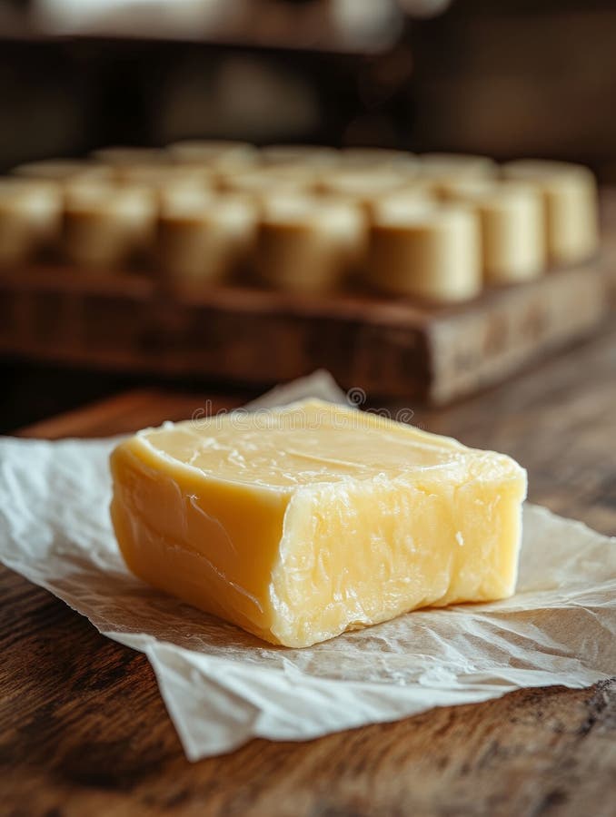 Block Cheese Parchment Paper Rustic Background Stock Photos - Free ...