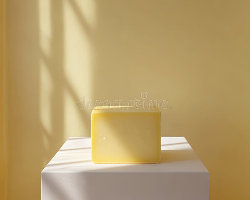 Minimalist Block of Cheese stock illustration. Illustration of isolated ...