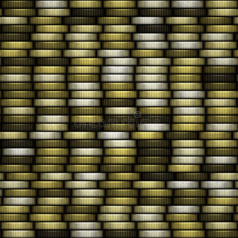 Block of Coins Seamless Generated Texture Background Stock Illustration ...