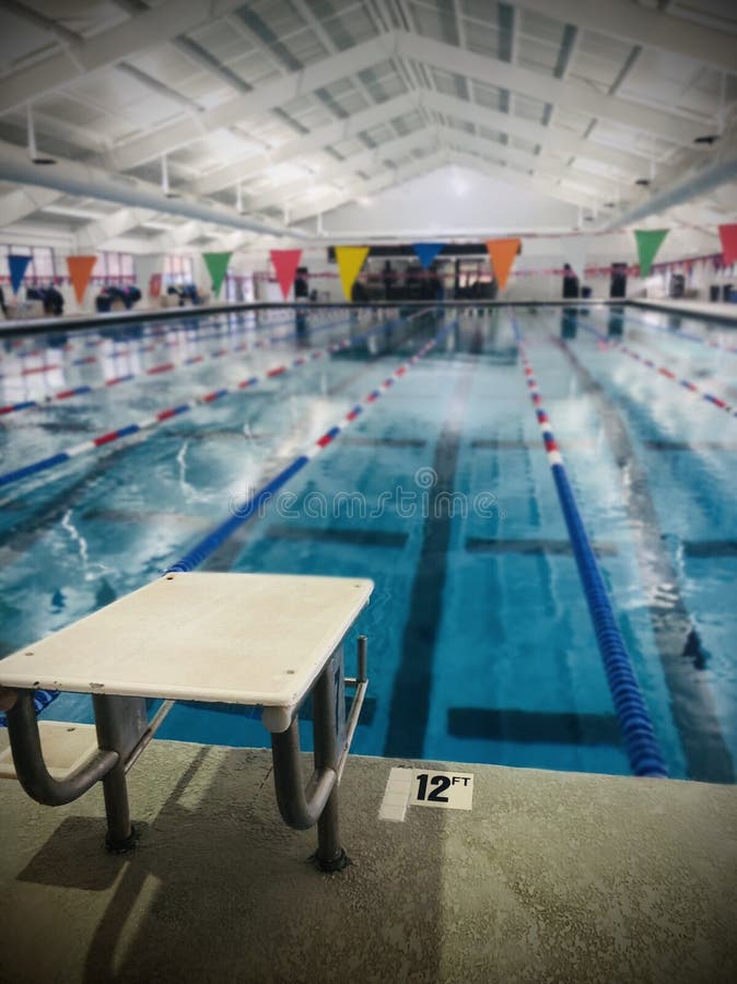 Block with Competition Swimming Pool Stock Image - Image of healthy ...