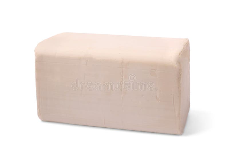 Block of Compressed Yeast Isolated on White Stock Photo - Image of cake ...