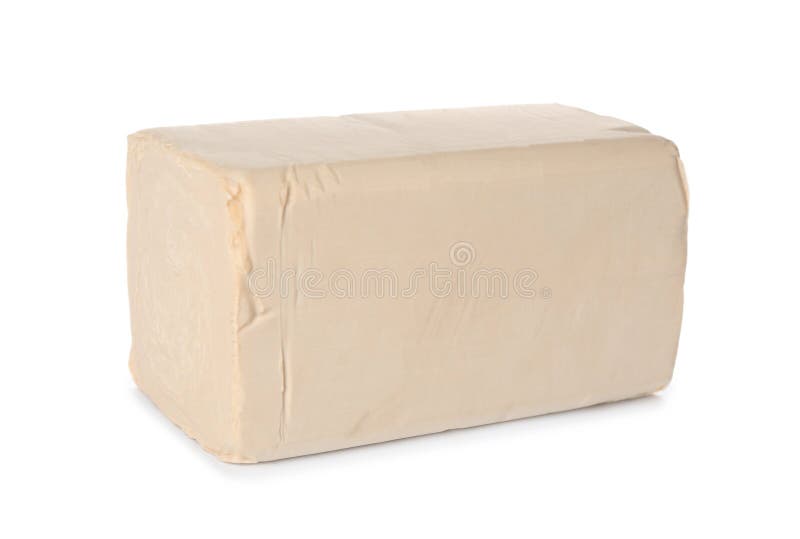 A Block of Compressed Fresh Yeast. Stock Image - Image of healthy ...