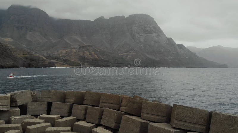 Block Construction To Protect the Coast from the Ocean Stock Photo ...