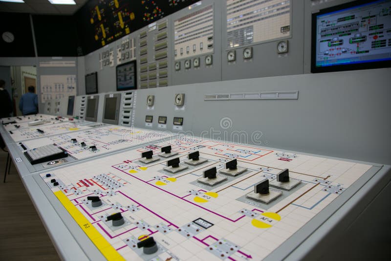 Block Control Panel of Nuclear Power Plant Stock Photo - Image of ...