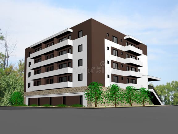 Block 3D Render stock illustration. Illustration of interior - 38817847