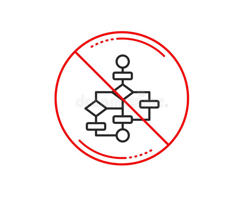 Block Diagram Line Icon. Path Scheme Sign. Vector Stock Vector ...