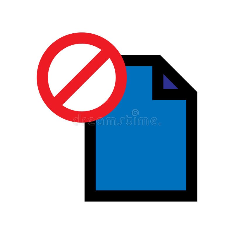 Block File Icon Line Isolated on White Background. Black Flat Thin Icon ...