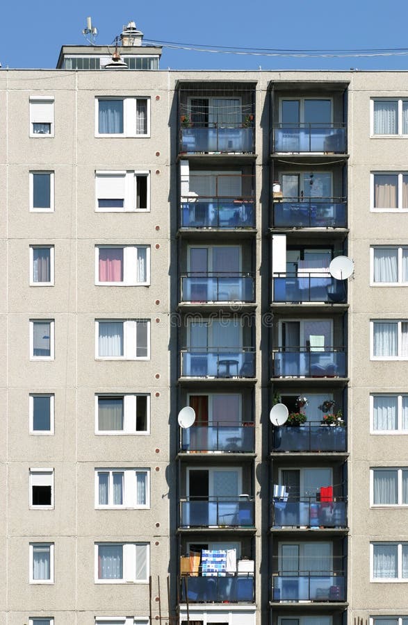 Block of Flat stock image. Image of residental, balcony - 3960183