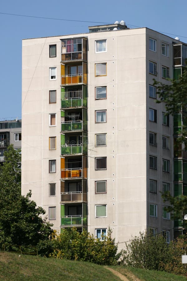 Block of Flat stock image. Image of residental, balcony - 3960183