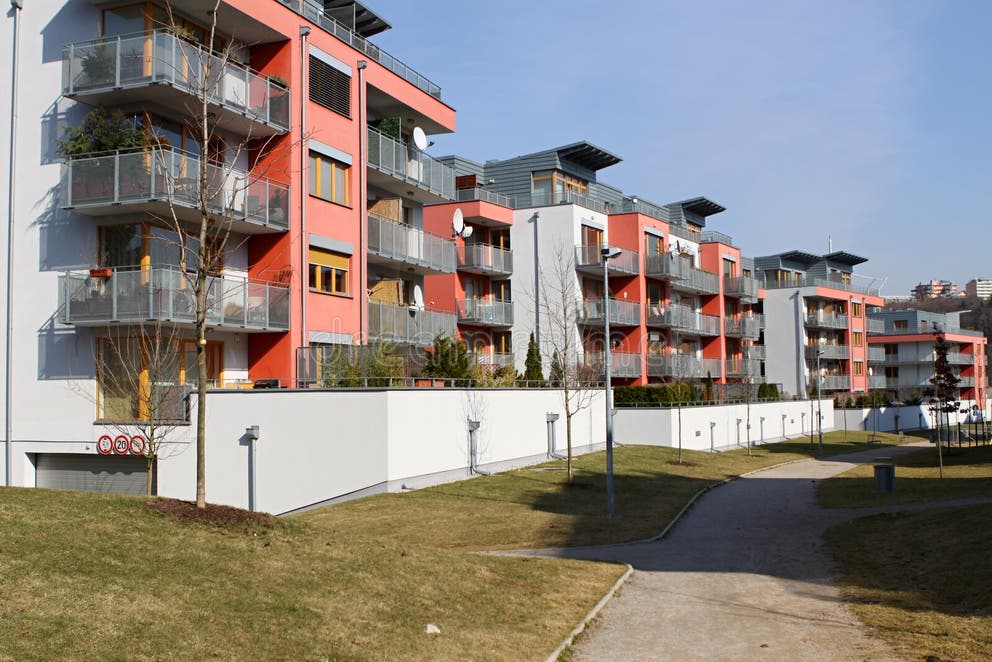 Block of flat houses stock image. Image of gallery, house - 19166751