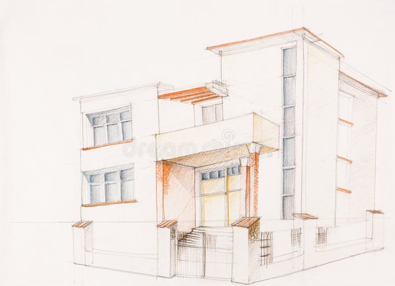 Block of flats stock illustration. Illustration of imagining - 42978345