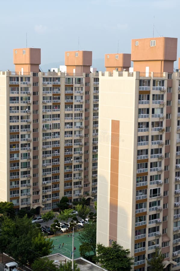 Block of Flats in South Korea Stock Photo - Image of residence, area ...
