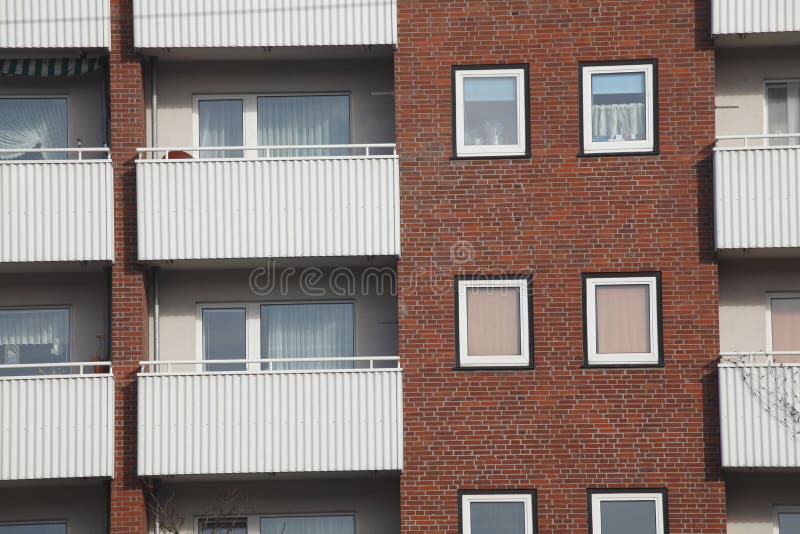 Block of Flats, Windows, House Wall Stock Photo - Image of concrete ...