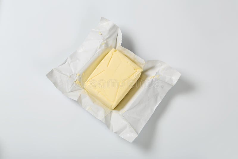 Block of fresh butter stock photo. Image of overhead - 67279878