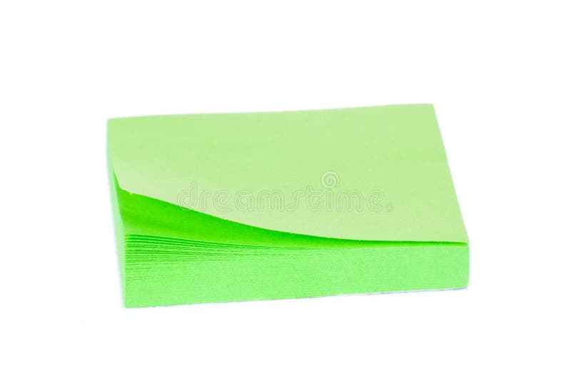 Block of green stickers stock image. Image of note, card - 30985739