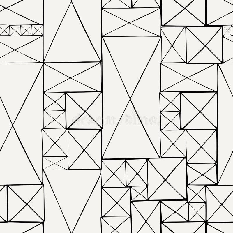 Doodle Seamless Pattern with Various Doodle Flowers, Leaves and ...