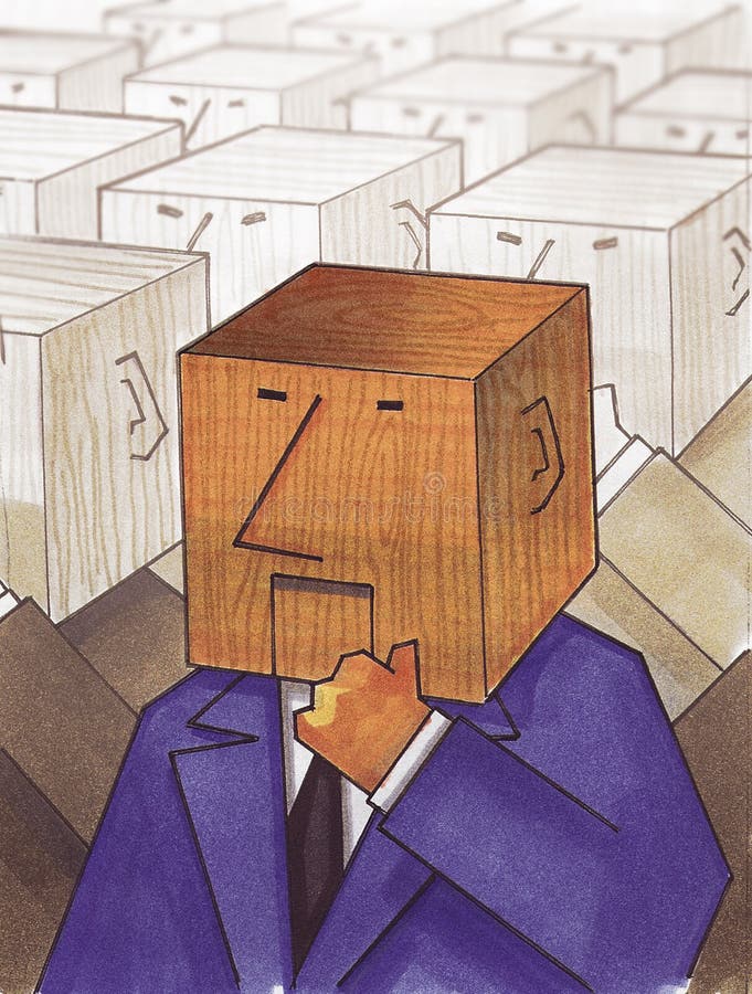 Block head stock illustration. Illustration of expressive - 1041551
