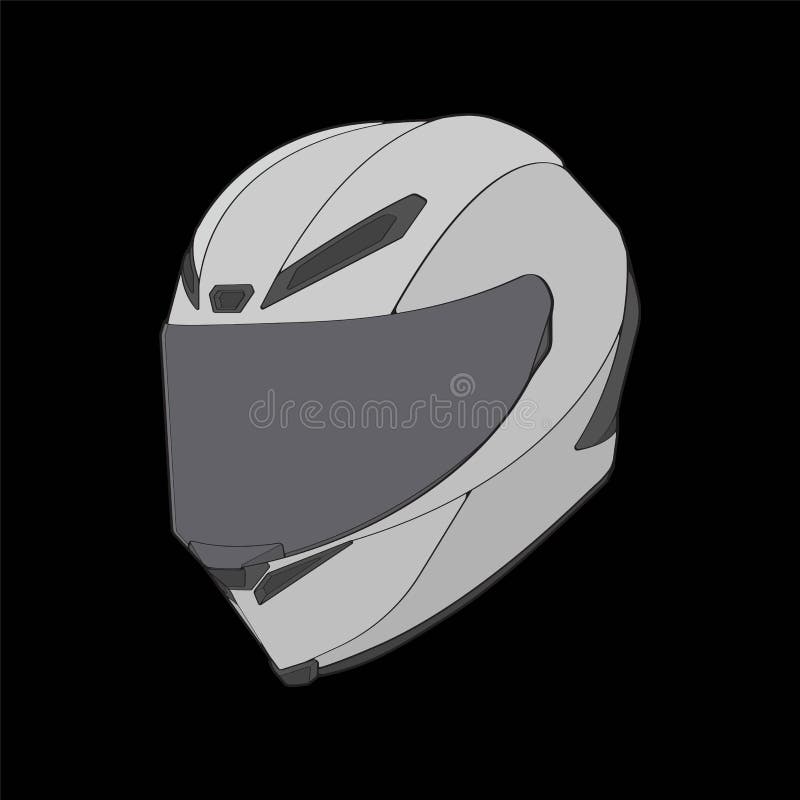 Block Helmet Full Face Vector Illustration, Helmet Concept, Helmet ...