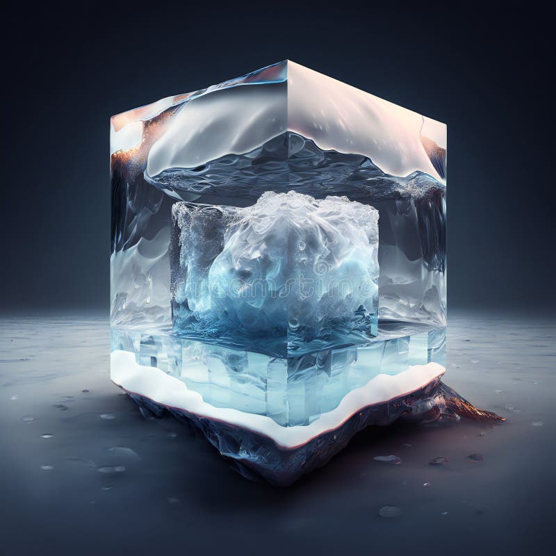 Block of ice illustration stock illustration. Illustration of alcohol ...