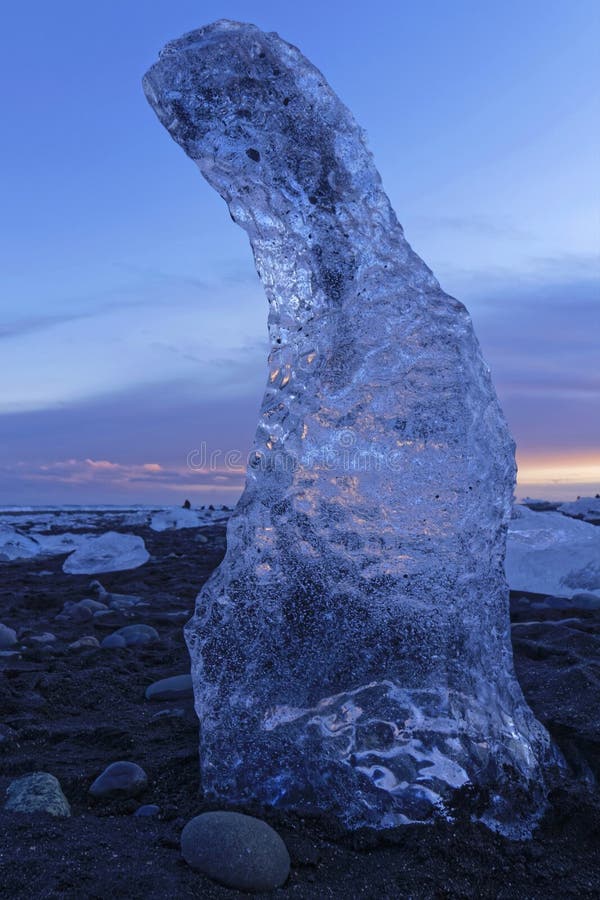 Block of ice stock photo. Image of nature, light, sand - 68977242